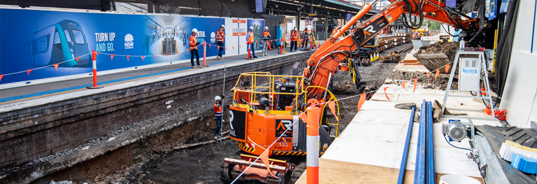 Work progressing deeper underground for Metro at Central Station