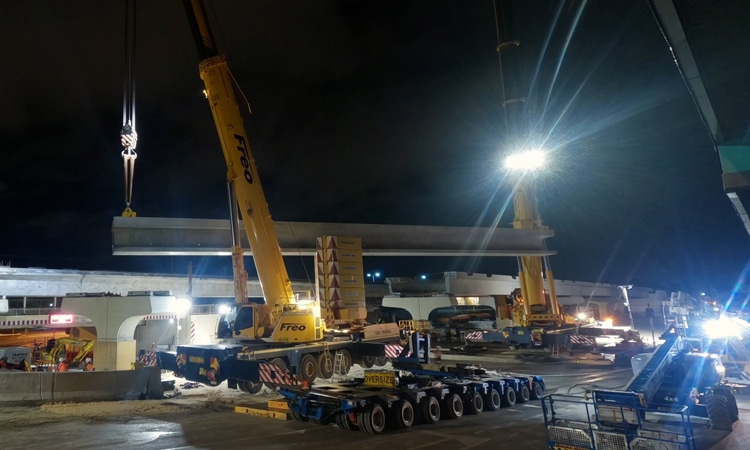 More beams in place on Morley line project - Rail Express